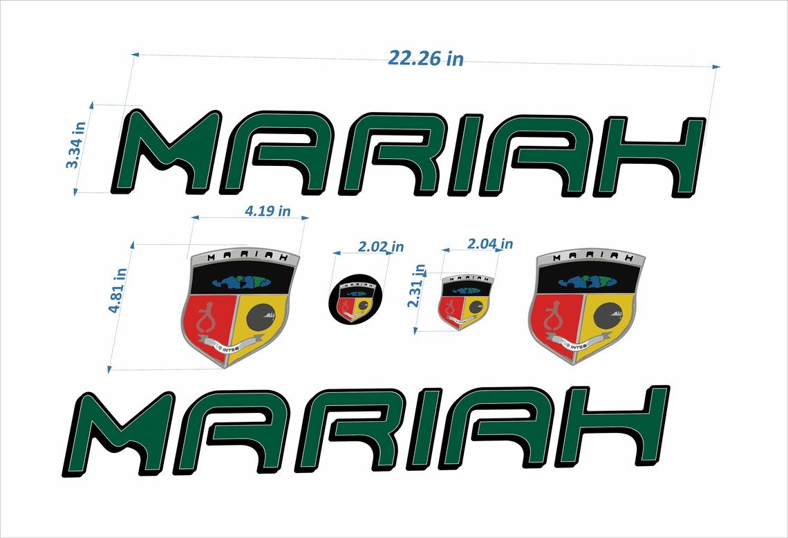 Mariah Boats Emblems 22 Green FREE FAST Delivery DHL - Etsy