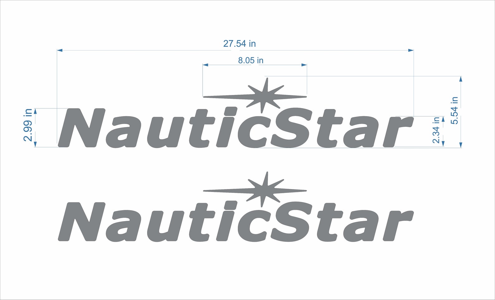 Nauticstar Boat Emblems 27" + FREE FAST Delivery DHL Express- Sticker ...