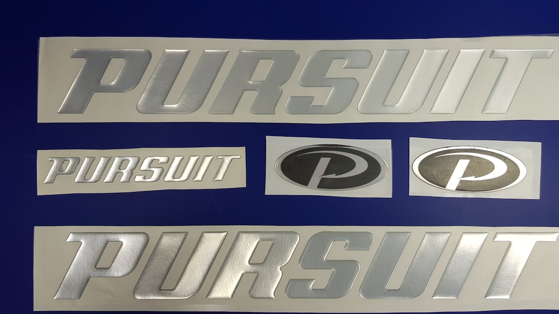 Pursuit Boat Emblems 20" Chrome + FREE FAST Delivery DHL Express ...