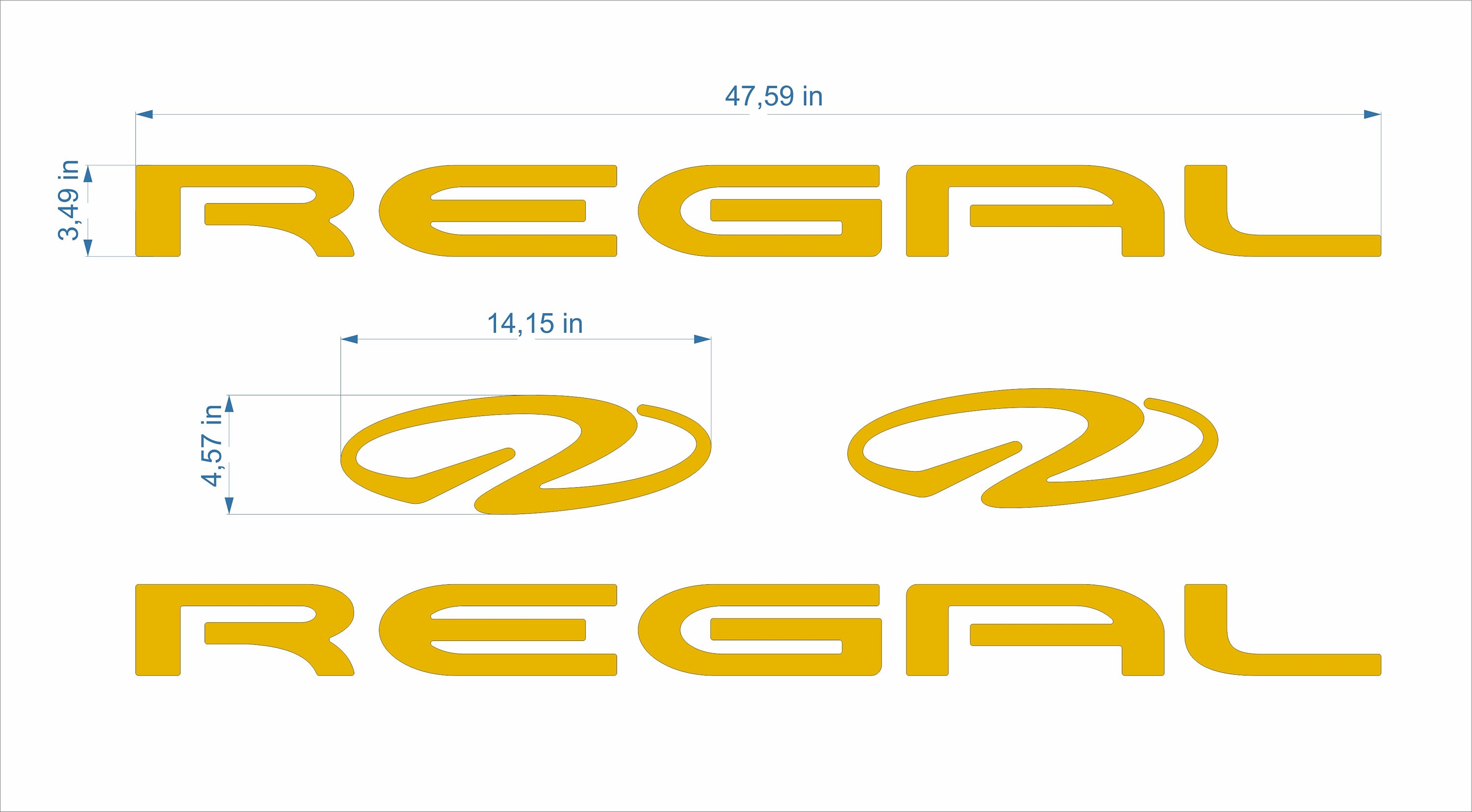 Regal Boat Emblems 48 Chrome FREE FAST Delivery DHL - Etsy