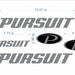 Pursuit Boat Emblems 13 Chrome FREE FAST Delivery DHL Express Stickers ...