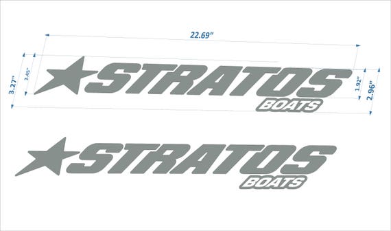 Stratos Boats Logo Stratos Boats Men’s L Big Logo White Black Button