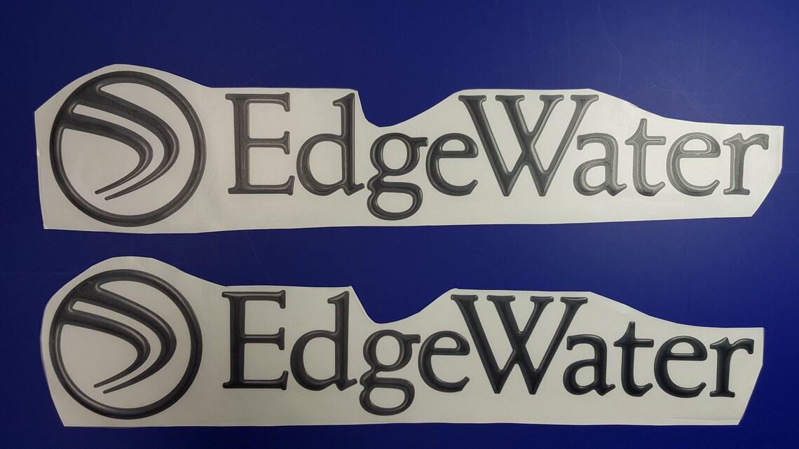 Edgewater Boat Emblems 22 Black FREE FAST Delivery DHL | Etsy
