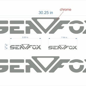 Sea Fox Boat Emblem 30" Chrome + FREE FAST Delivery DHL Express ...