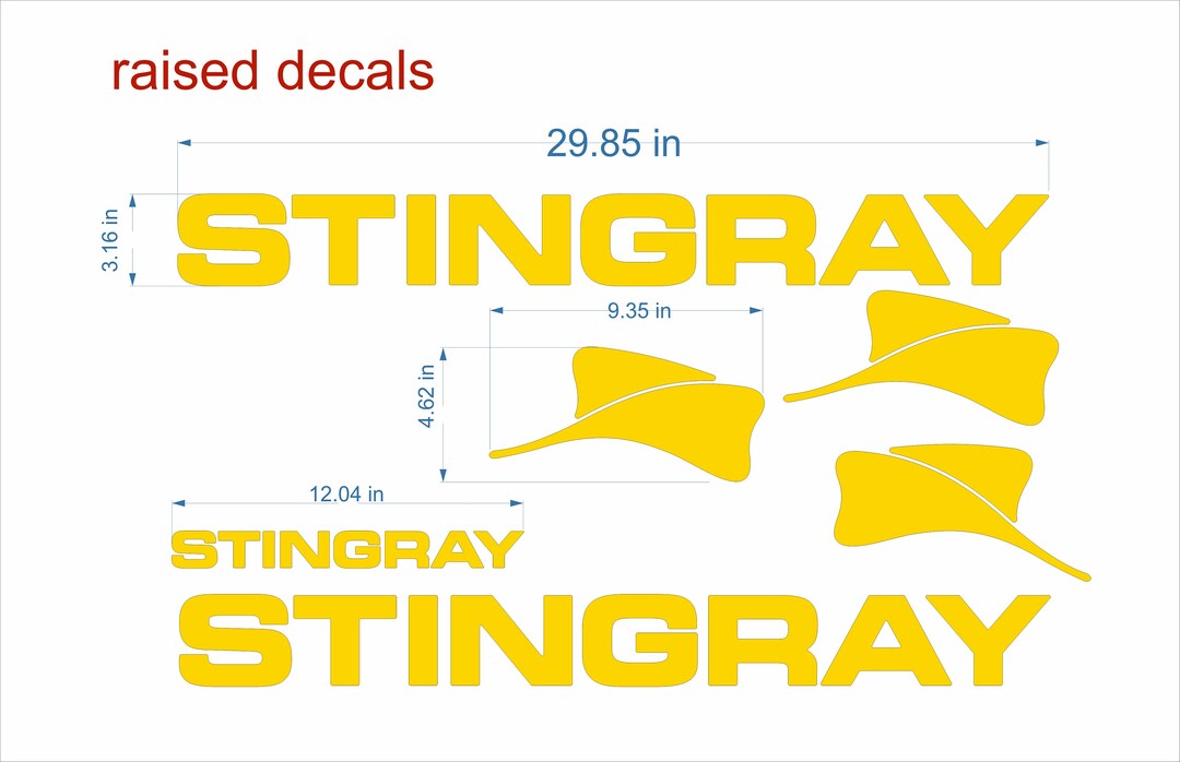 Stingray Boat Emblems 29" Gold + FREE FAST Delivery DHL Express ...