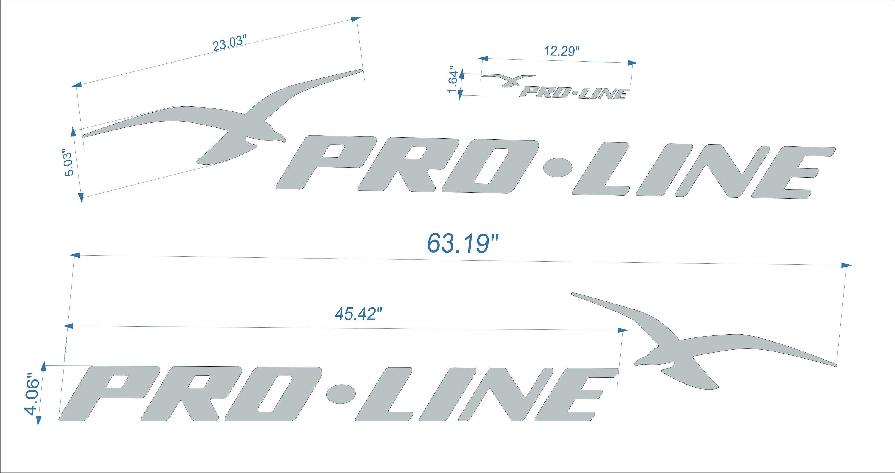 Pro Line boat Emblems 62 chrome FREE FAST delivery DHL | Etsy