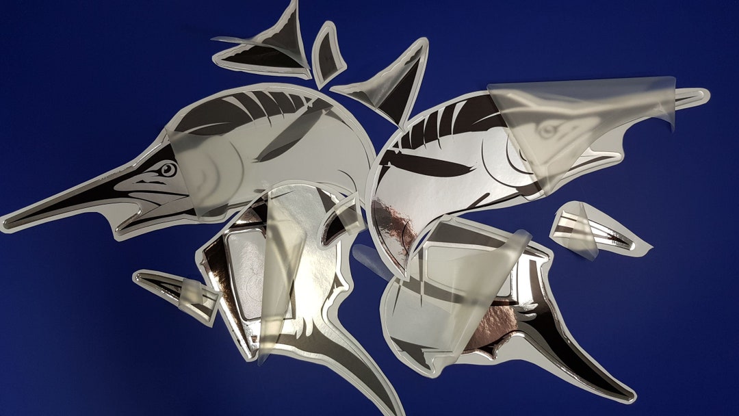 Marlin Fish Swordfish Boat Emblem 20" + FREE FAST Delivery DHL Express ...