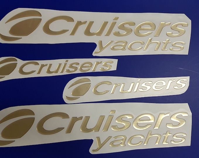 Cruisers Yachts Boat Emblems 22 Gold FREE FAST Delivery DHL Express ...