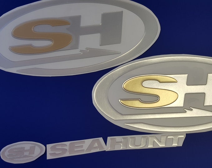 Sea Hunt Boat Emblems 19" Chrome + FREE FAST Delivery DHL Express ...