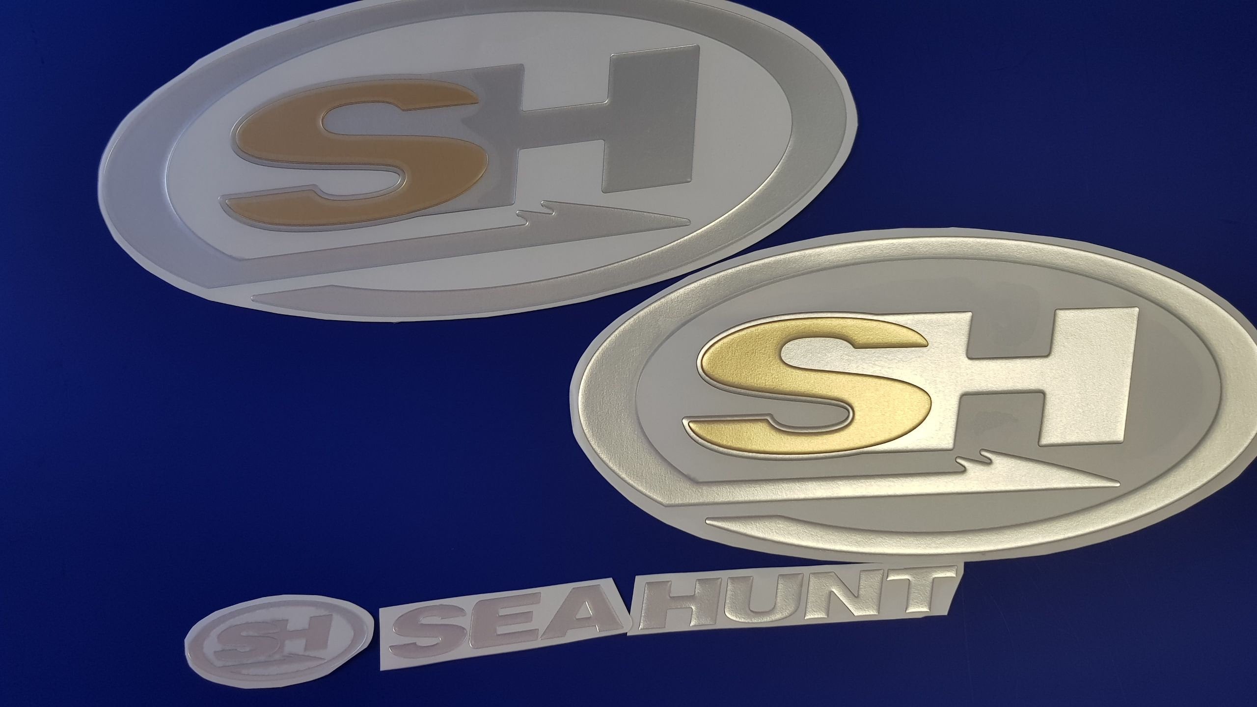 Sea Hunt Boat Emblems 19" Chrome + FREE FAST Delivery DHL Express ...