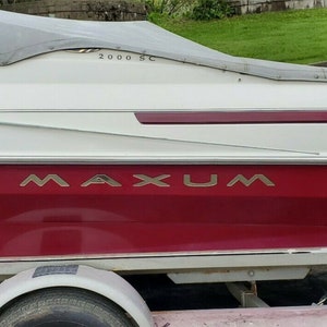 Maxum Boat Emblems 40" Gold + FREE FAST Delivery DHL Express - Stickers ...