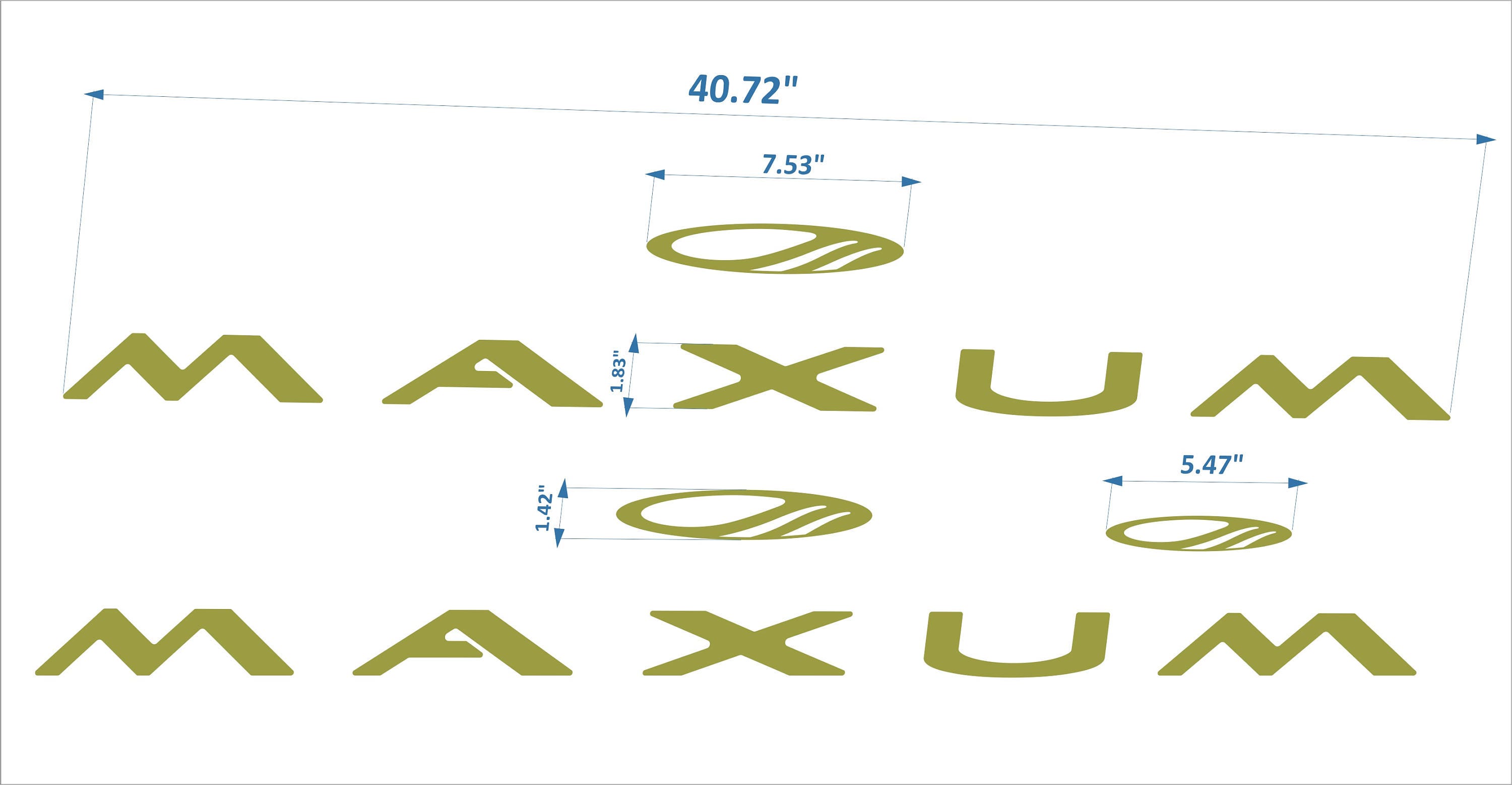Maxum Boat Emblems 40" Gold + FREE FAST Delivery DHL Express - Stickers ...