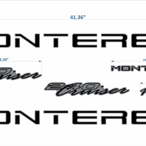 Monterey Boat Emblems 41" Chrome Black 240 + FREE FAST Delivery DHL ...
