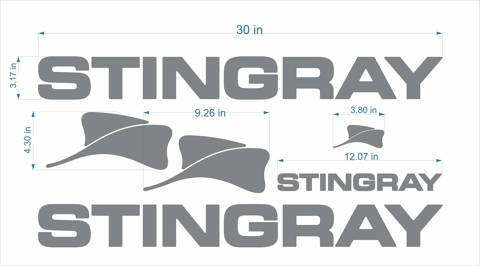 Stingray Boat Emblems 30 Chrome FREE FAST Delivery DHL | Etsy