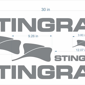 Stingray Boat Emblems 30" Chrome + FREE FAST Delivery DHL Express ...