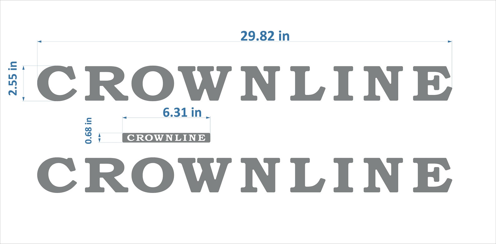 Crownline Boat Emblems 30" Chrome + FREE FAST Delivery DHL Express ...