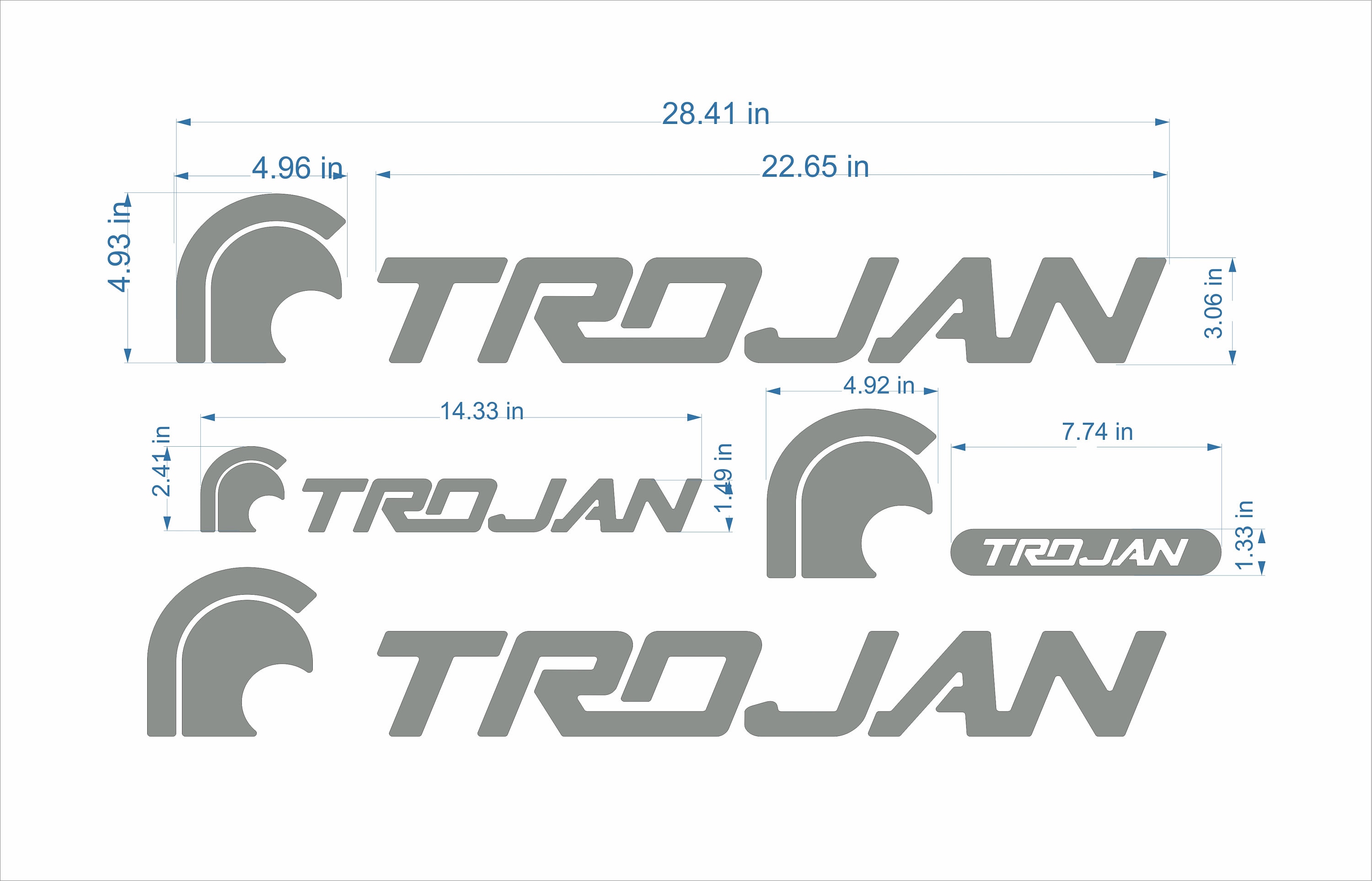 Trojan Boat Emblem 28" Chrome + FREE FAST Delivery DHL Express - Raised ...