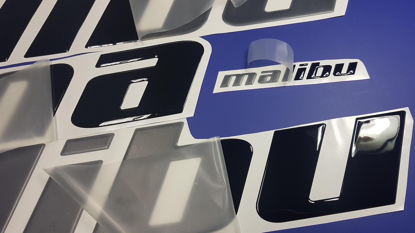 Malibu Boat Emblems 38x7 Black FREE FAST - Etsy