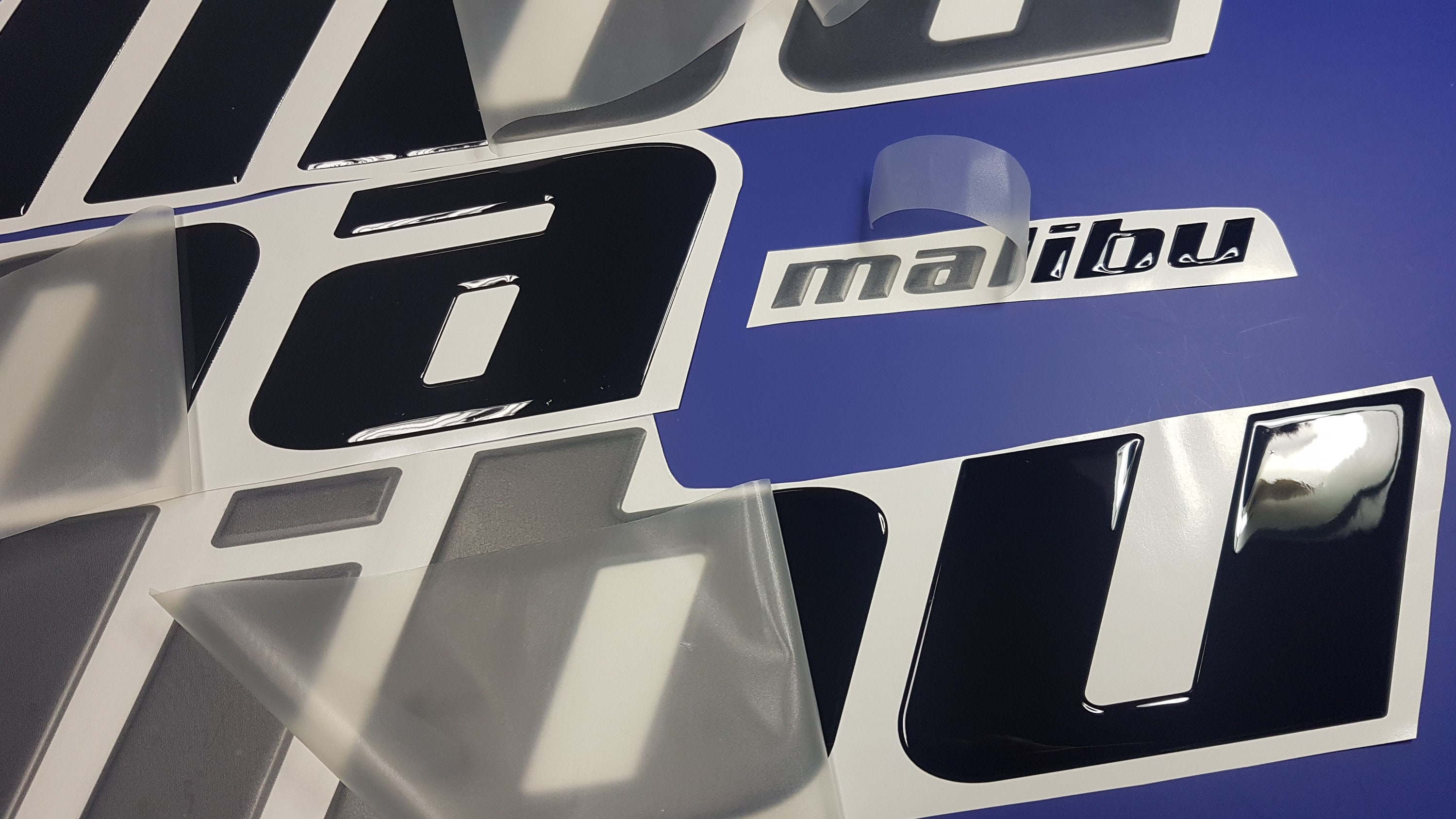 Malibu Boat Emblems 38x7 Black FREE FAST - Etsy