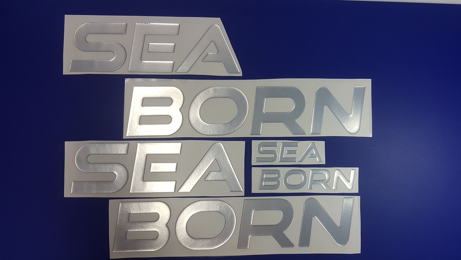 Sea Born Boat Emblem 36" + FREE FAST Delivery DHL Express - Stickers ...