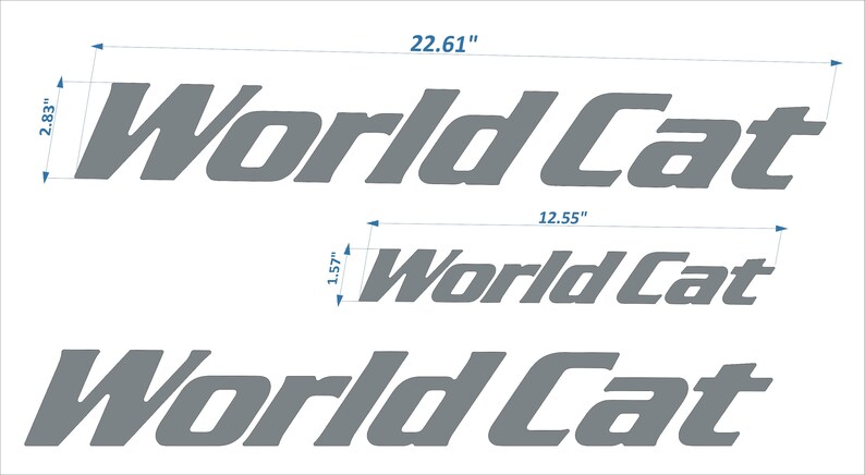 World Cat Boat Emblems 22" + FREE FAST Delivery DHL Express - Stickers ...