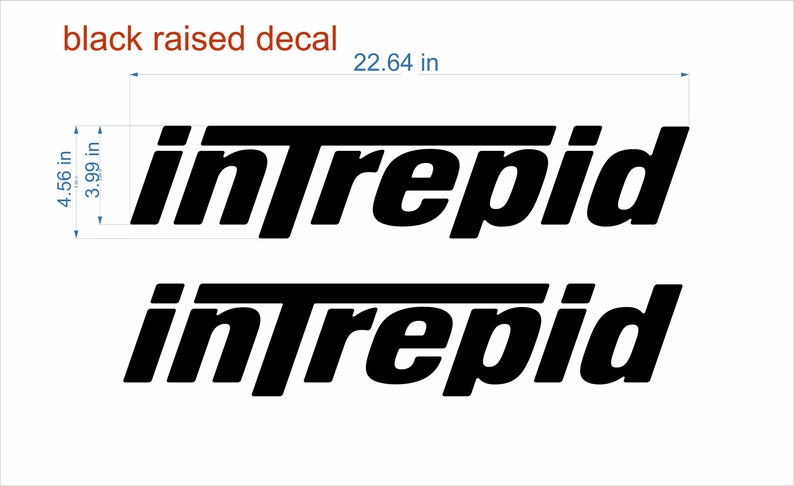 Intrepid Boats Emblems 22" Black + FREE FAST Delivery DHL Express ...
