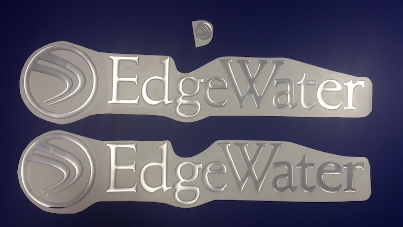 Edgewater Boats Emblems 25 Chrome FREE FAST Delivery - Etsy