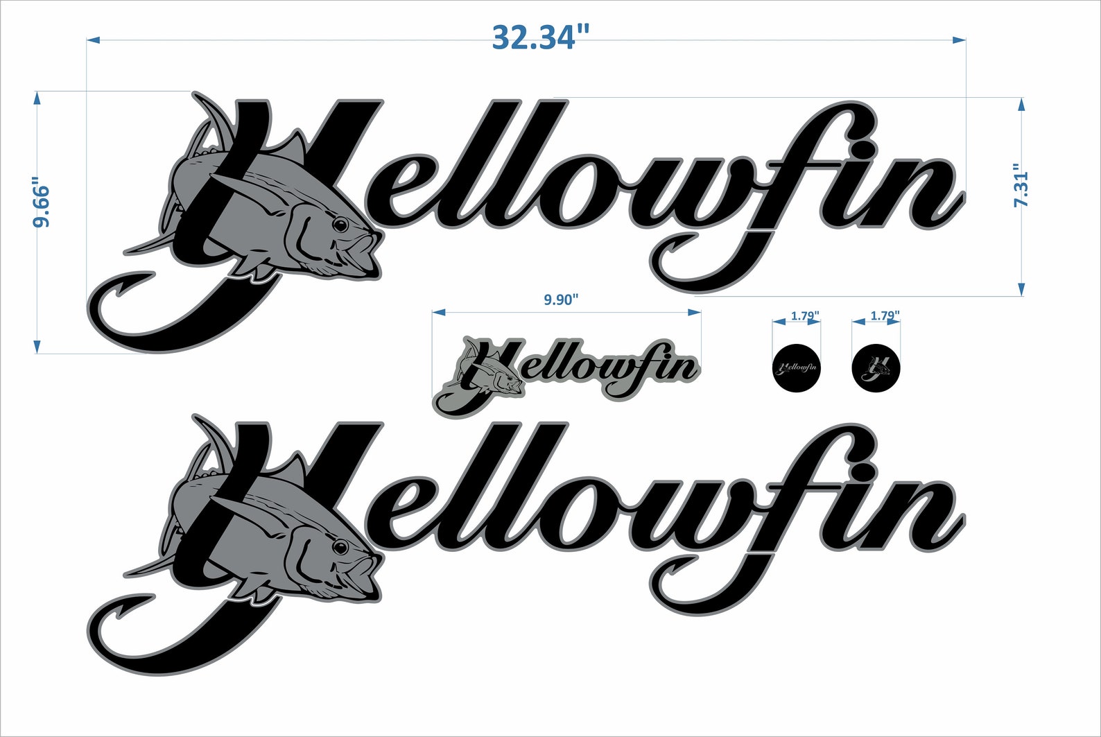 Yellowfin Boat Emblem 32 FREE FAST Delivery DHL - Etsy