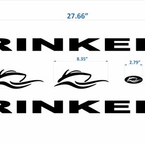 Rinker Boat Emblems 27" Black + FREE FAST Delivery DHL Express ...