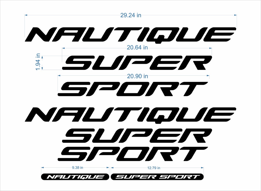 Nautique Super Sport Boat Emblems 70 Black FREE FAST Delivery DHL ...