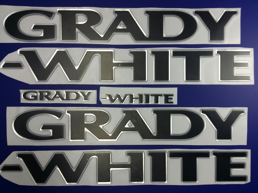 Grady-white Boat Emblems 40" Chrome-black + FREE FAST Delivery DHL ...