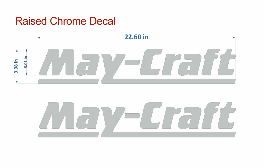 May-craft Boat Emblem 22" Chrome + FREE FAST Delivery DHL Express - Etsy