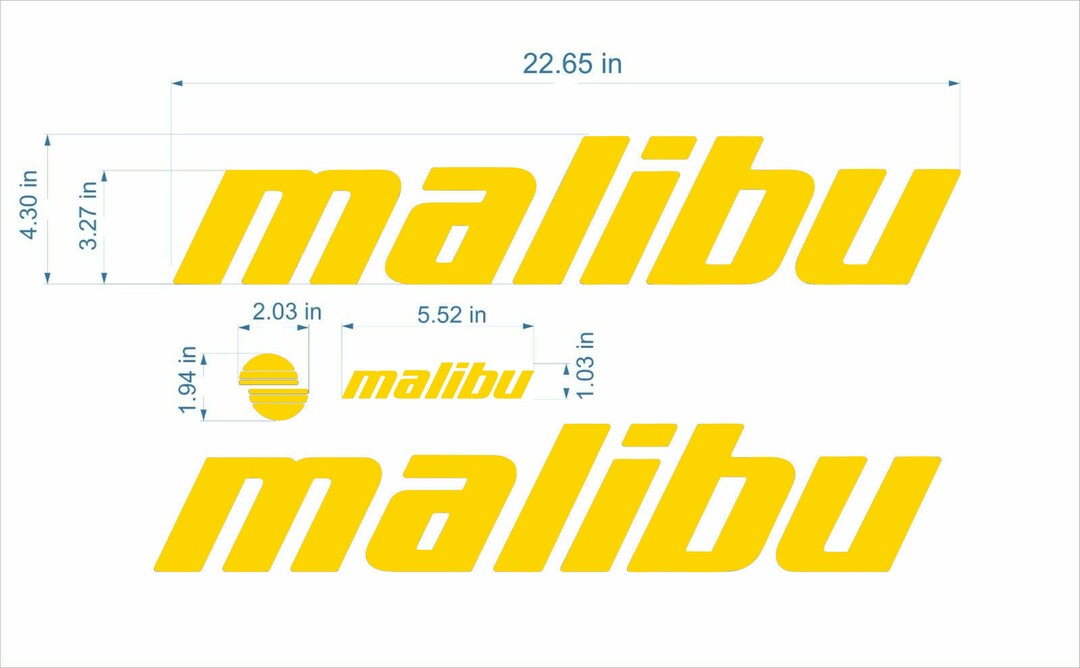 Malibu Boat Emblems 22 Gold FREE FAST Delivery DHL Express Stickers Set ...