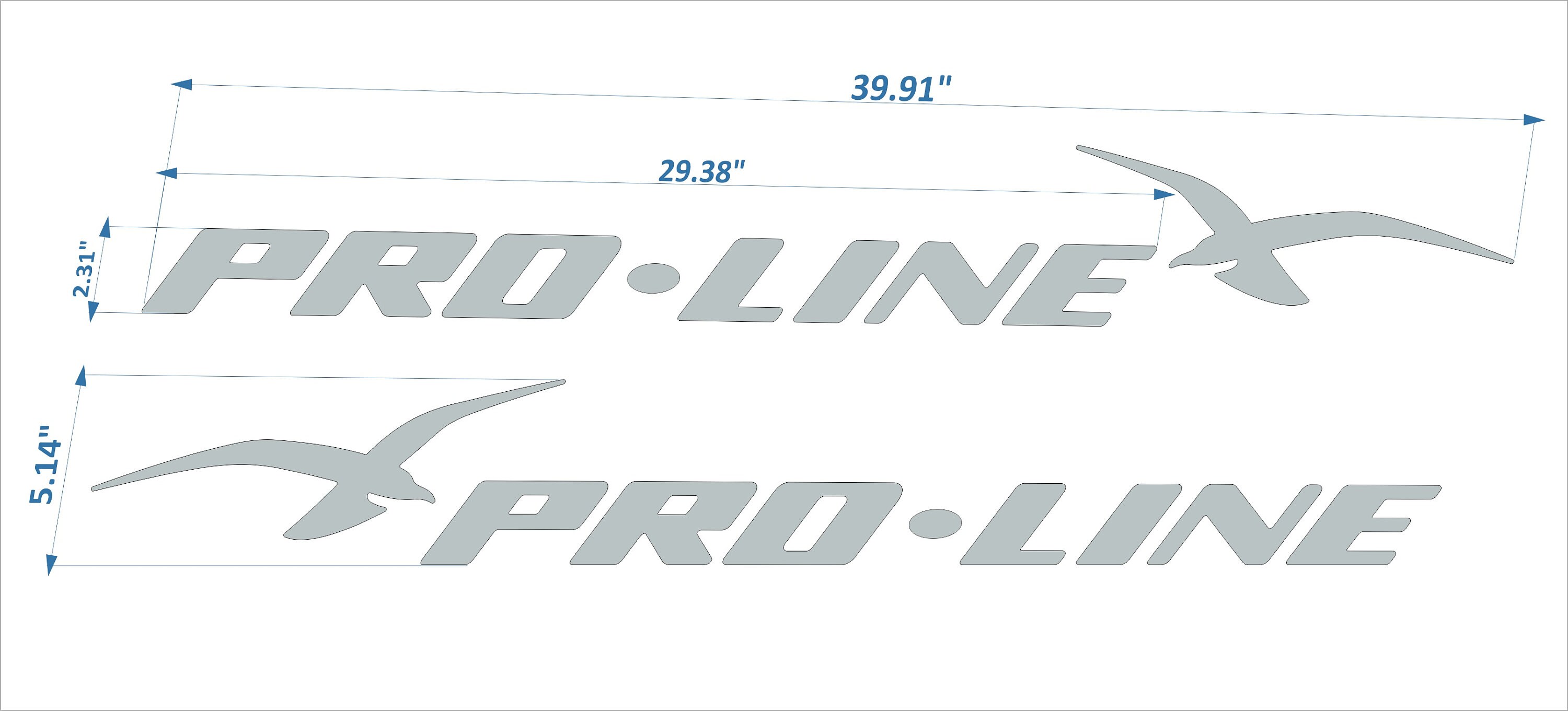 Pro Line Boat Emblems 30" Dark Blue (518) + FREE FAST Delivery DHL ...