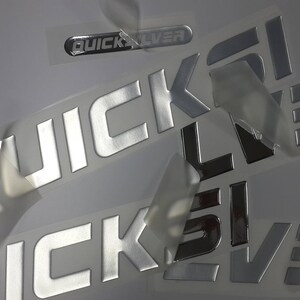 Quicksilver Boat Emblems 29" Chrome + FREE FAST Delivery DHL Express ...