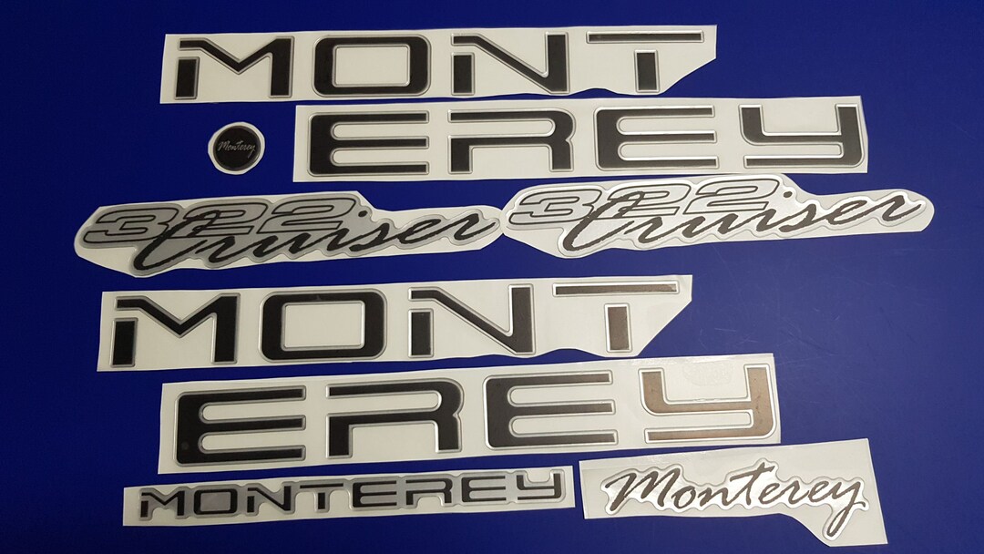 Monterey Boat Emblems 41" Chrome Black 322 + FREE FAST Delivery DHL ...