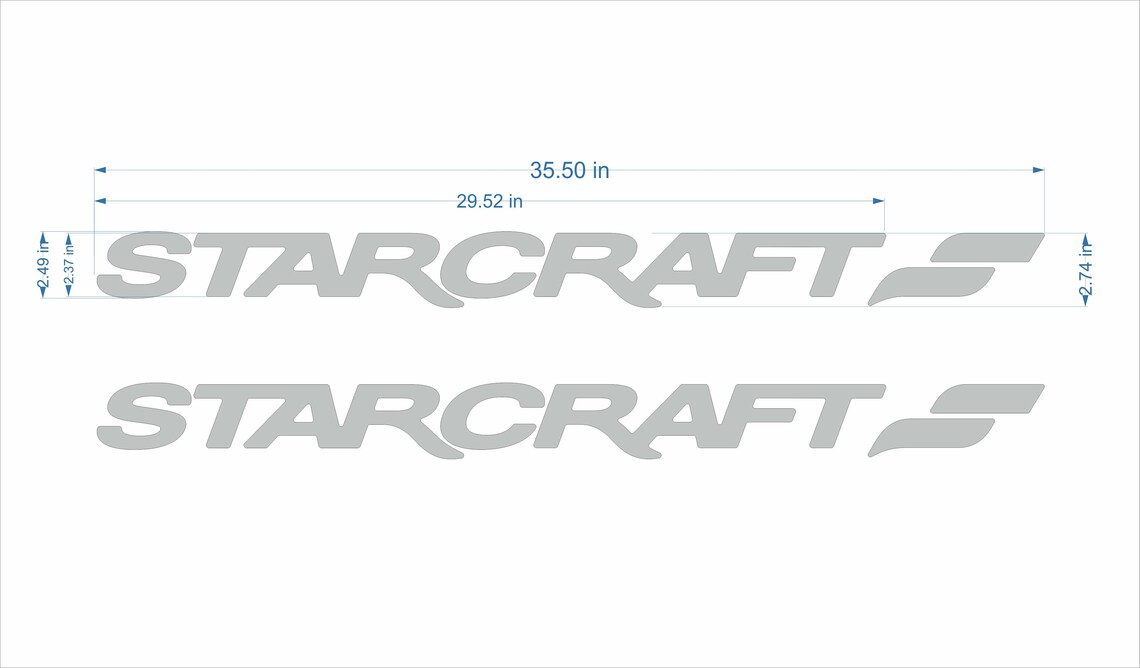 Starcraft Boat Emblems 35" + FREE FAST Delivery DHL Express - Stickers ...
