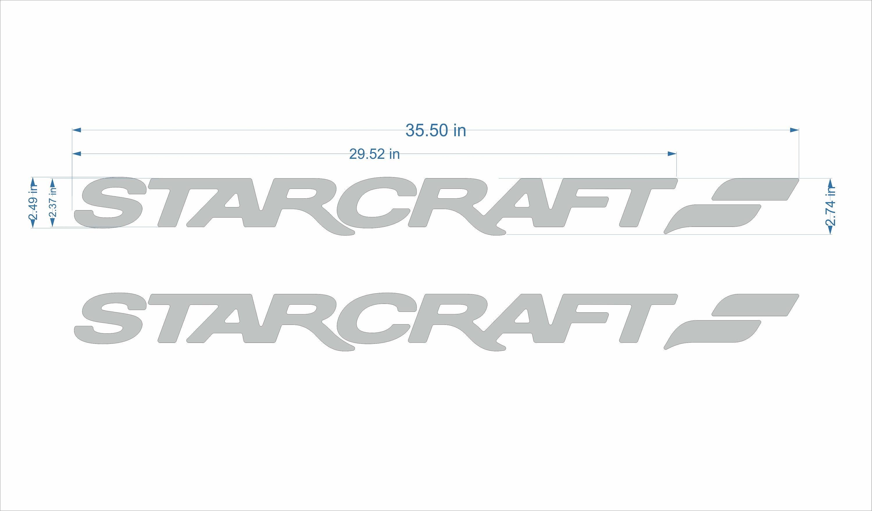 Starcraft Boat Emblems 35" + FREE FAST Delivery DHL Express - Stickers ...