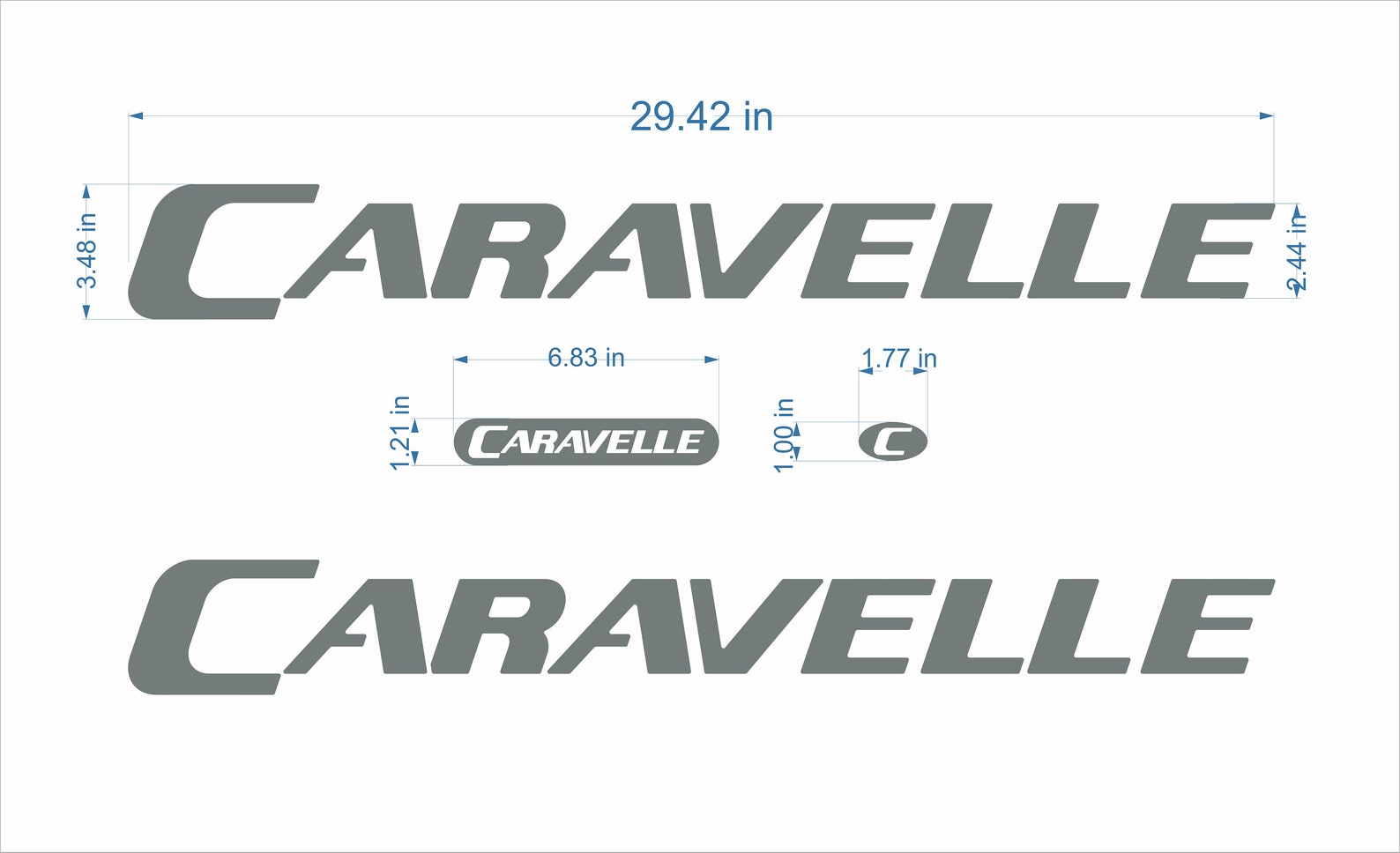 Caravelle Boat Emblems 30 Chrome FREE FAST Delivery - Etsy