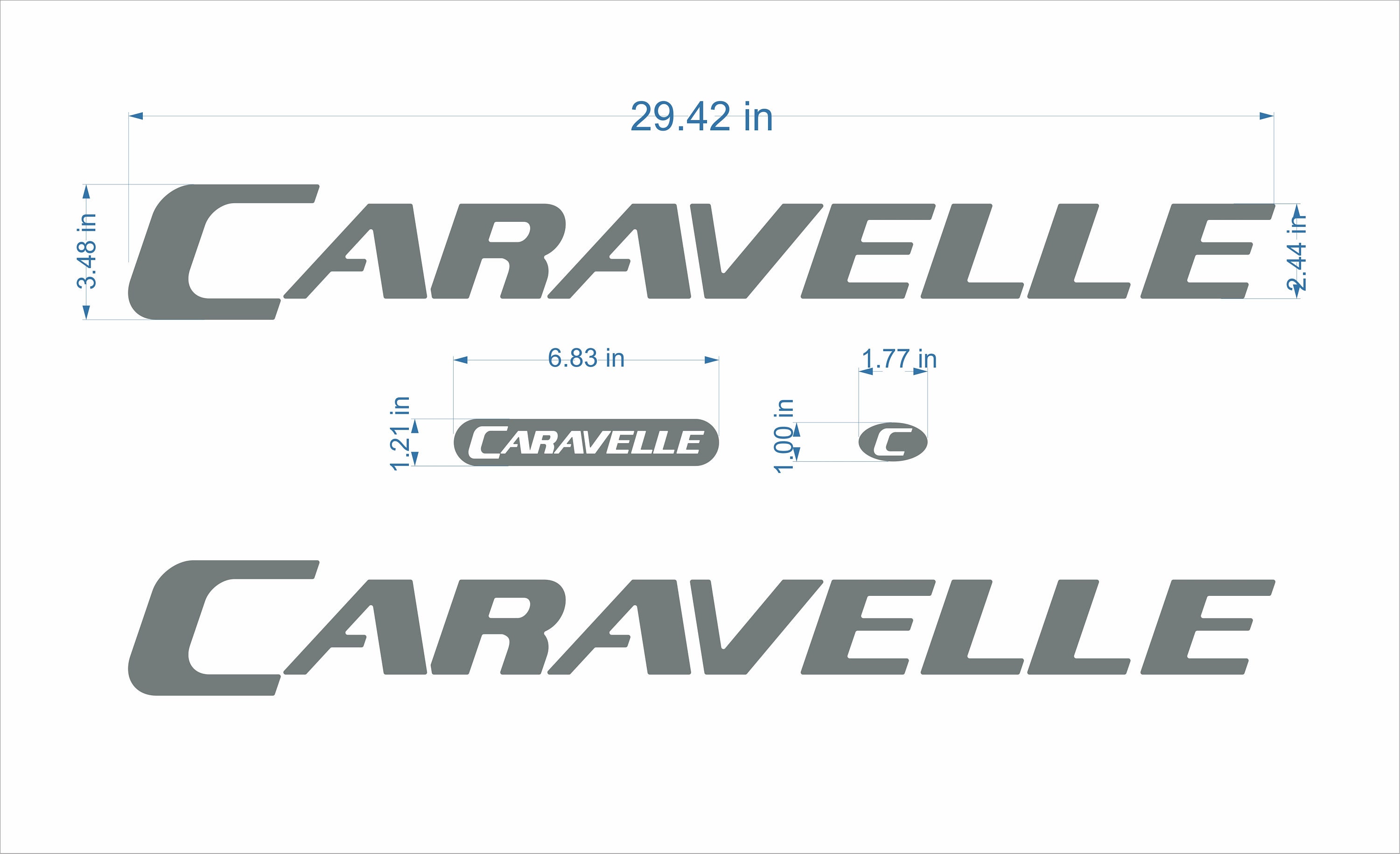 Caravelle Boat Emblems 30 Chrome FREE FAST Delivery - Etsy