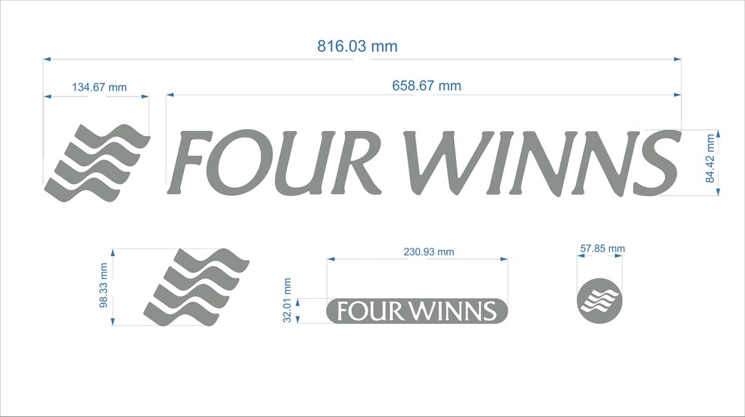 Four Winns Boat Emblems 660mm Chrome + FREE FAST Delivery DHL Express ...