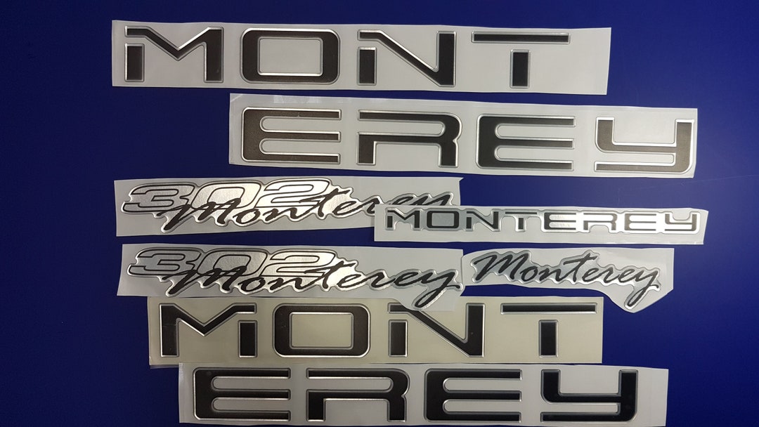 Monterey Boat Emblems 41 Chrome Black 302 FREE FAST Delivery DHL ...