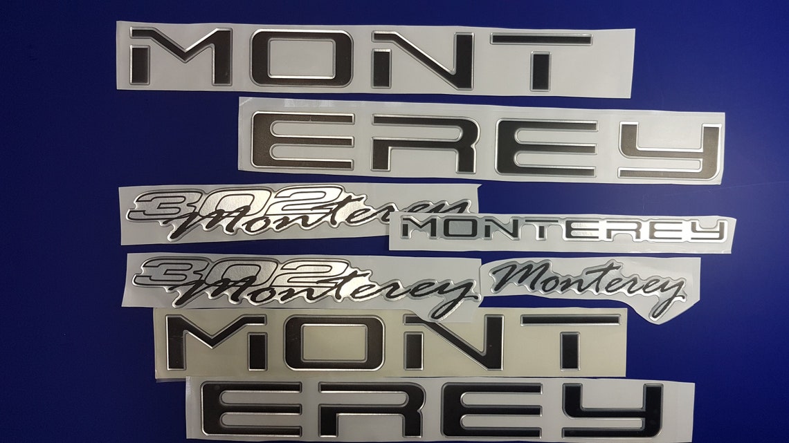 Monterey boat Emblems 41 chrome black 302 FREE FAST | Etsy