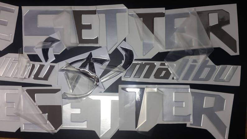 Malibu Wakesetter Boat Emblems 100 Chrome FREE FAST - Etsy