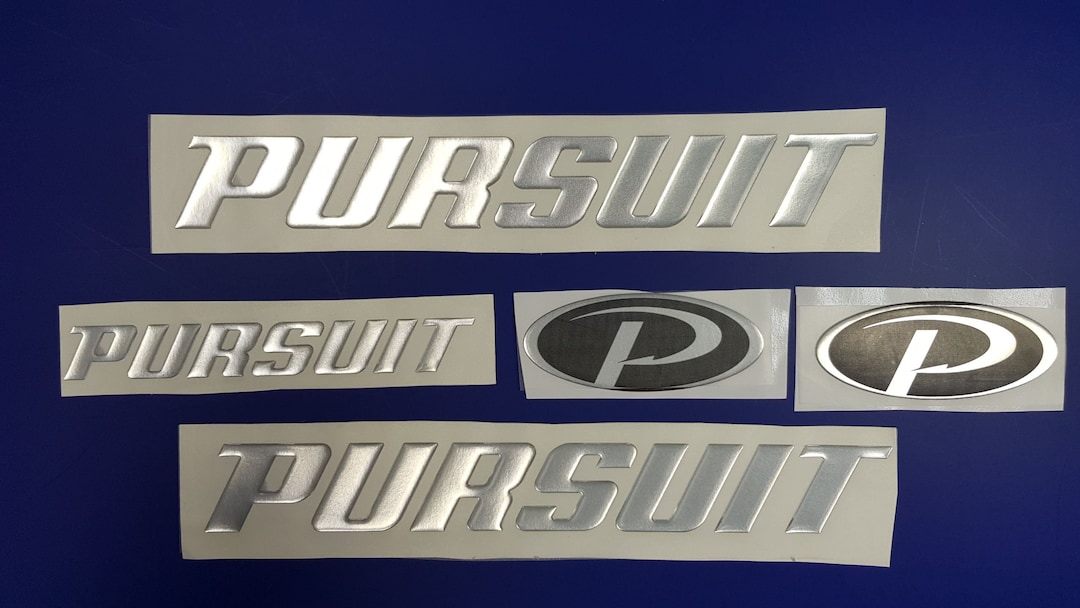 Pursuit Boat Emblems 13" Chrome + FREE FAST Delivery DHL Express ...