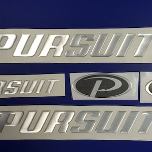 Pursuit Boat Emblems 13" Chrome + FREE FAST Delivery DHL Express ...