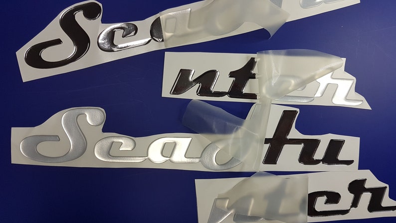 Sea Hunter Boat Emblems 32" Chrome + FREE FAST Delivery DHL Express ...