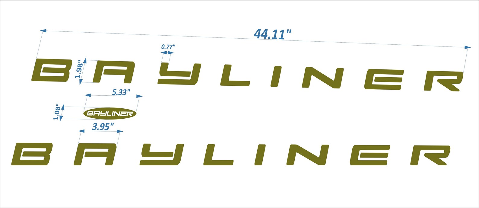 Bayliner Boats Emblems 44 Gold FREE FAST Delivery DHL | Etsy