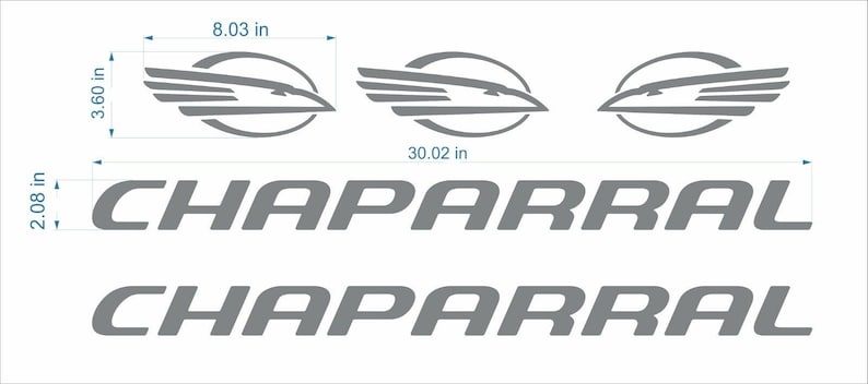 Chaparral Boat Emblems 30" Chrome + FREE FAST Delivery DHL Express ...