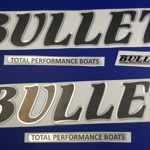 Bullet Boats Emblem 22" + FREE FAST Delivery DHL Express - Stickers Set ...